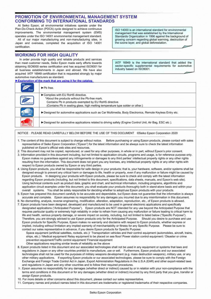 EPSON RX8130CE technical document page 2