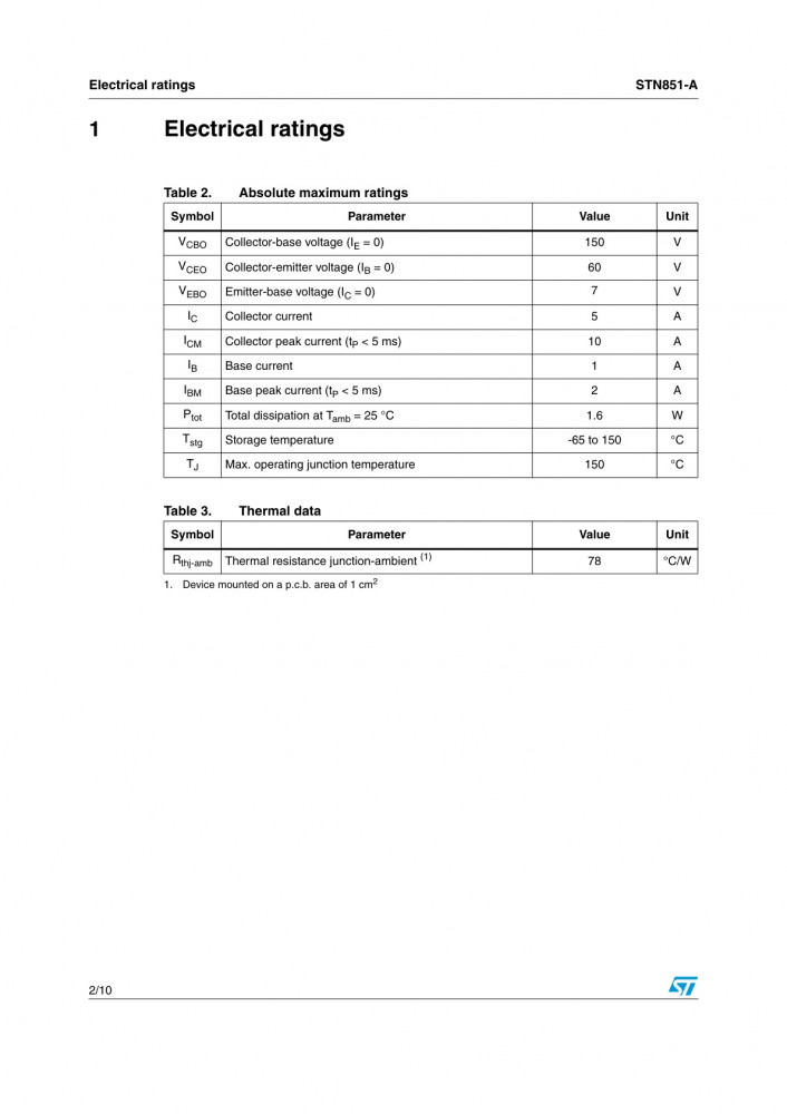 STN851-A datasheet page 2