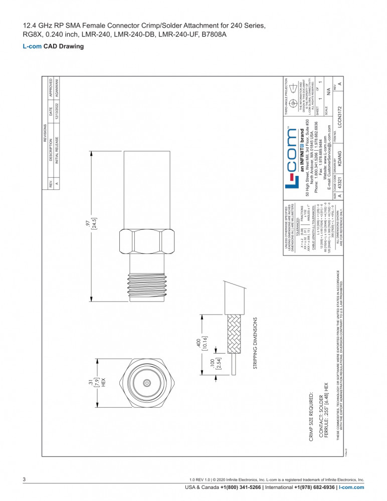 LCCN3172 termination drawing page 3