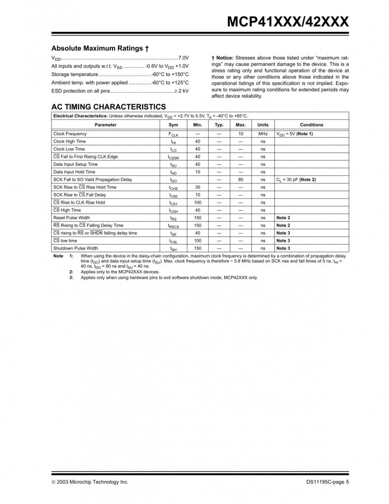MCP41100T-I/SN datasheet page 5