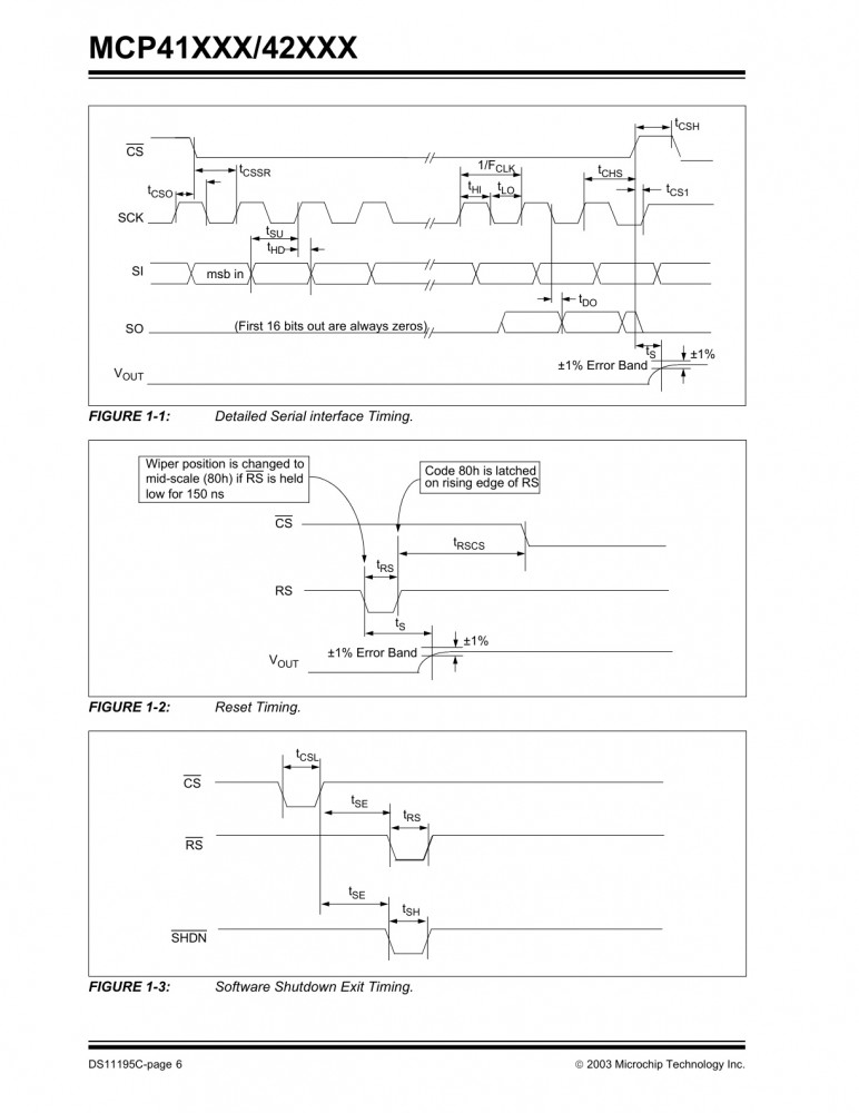 MCP41100T-I/SN datasheet page 6