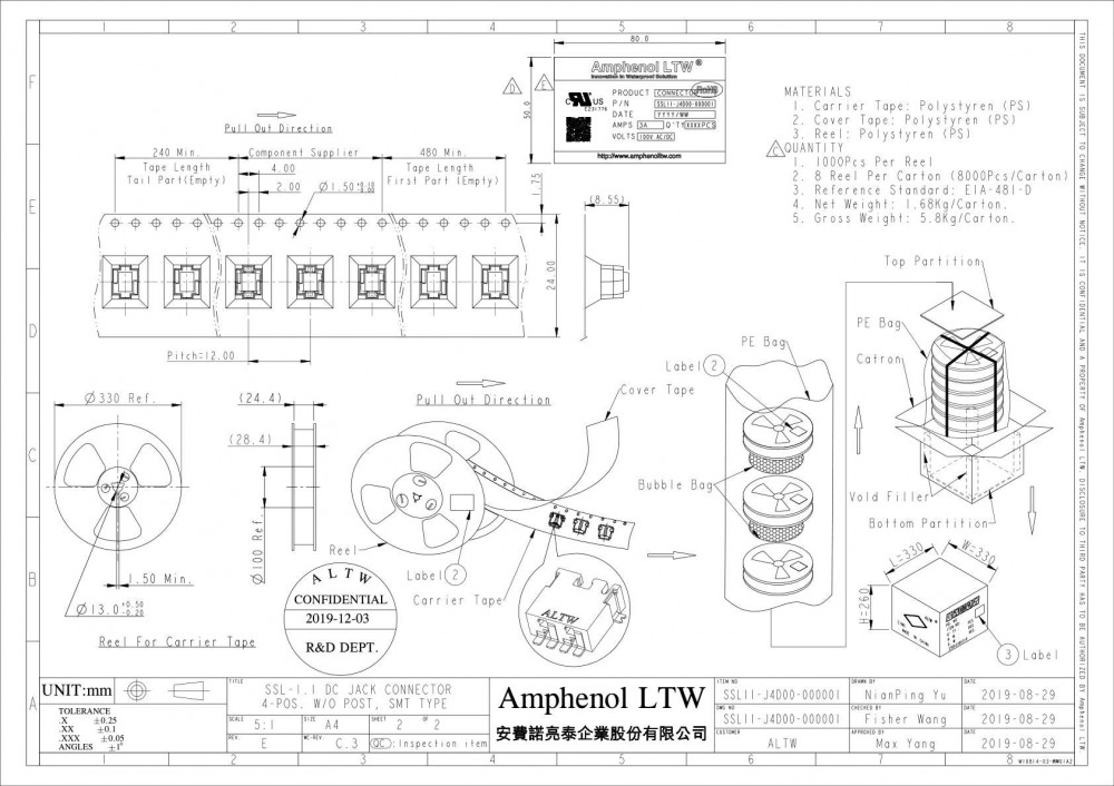 Amphenol SSL11-J4D00-000001 drawing page 2