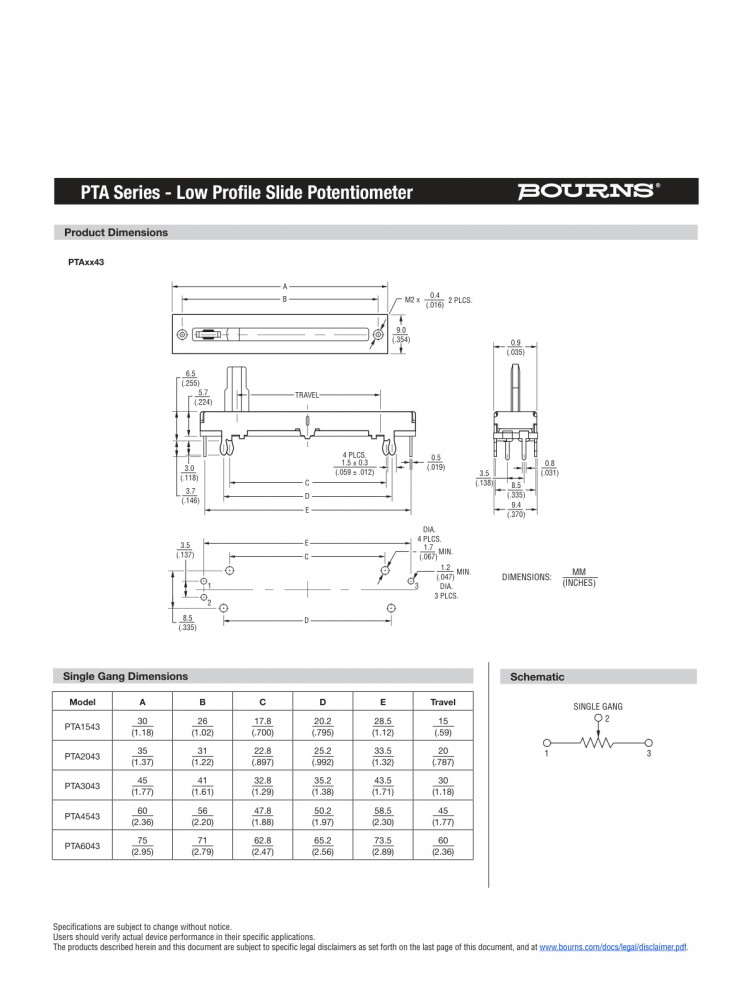 PTA Series datasheet page 2