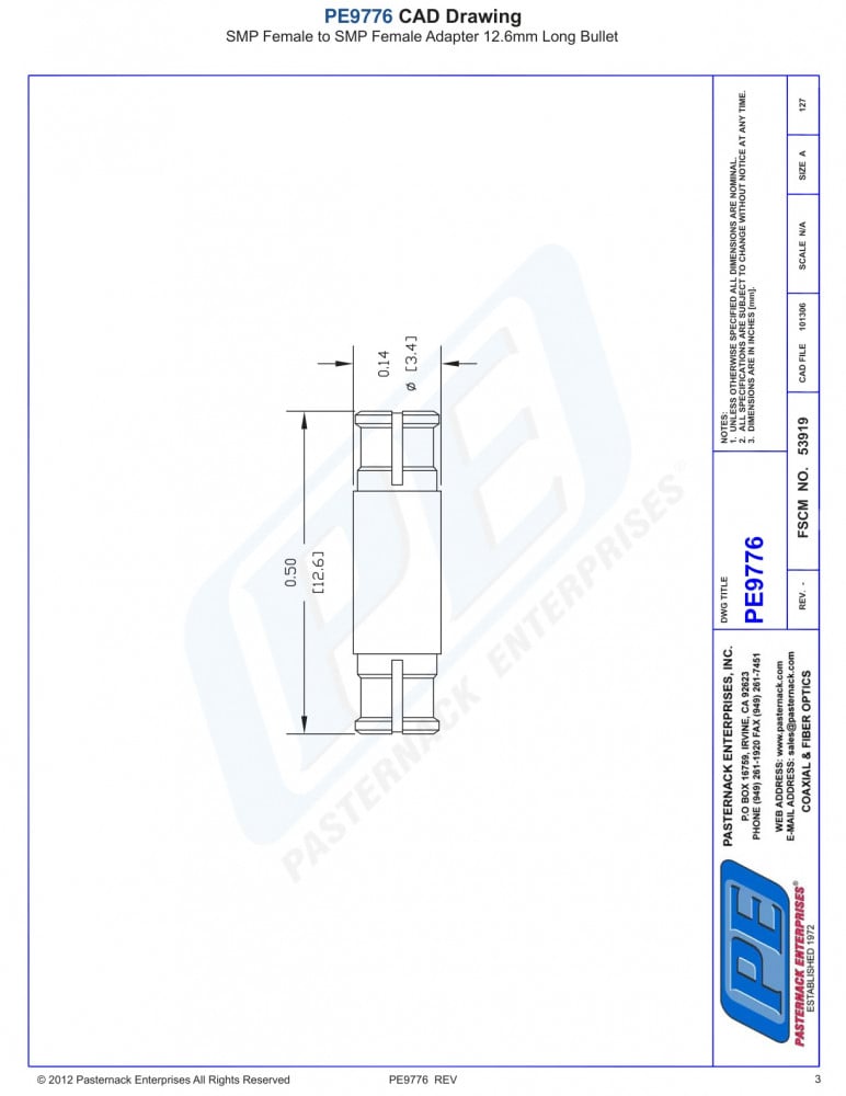 PE9776 technical drawing