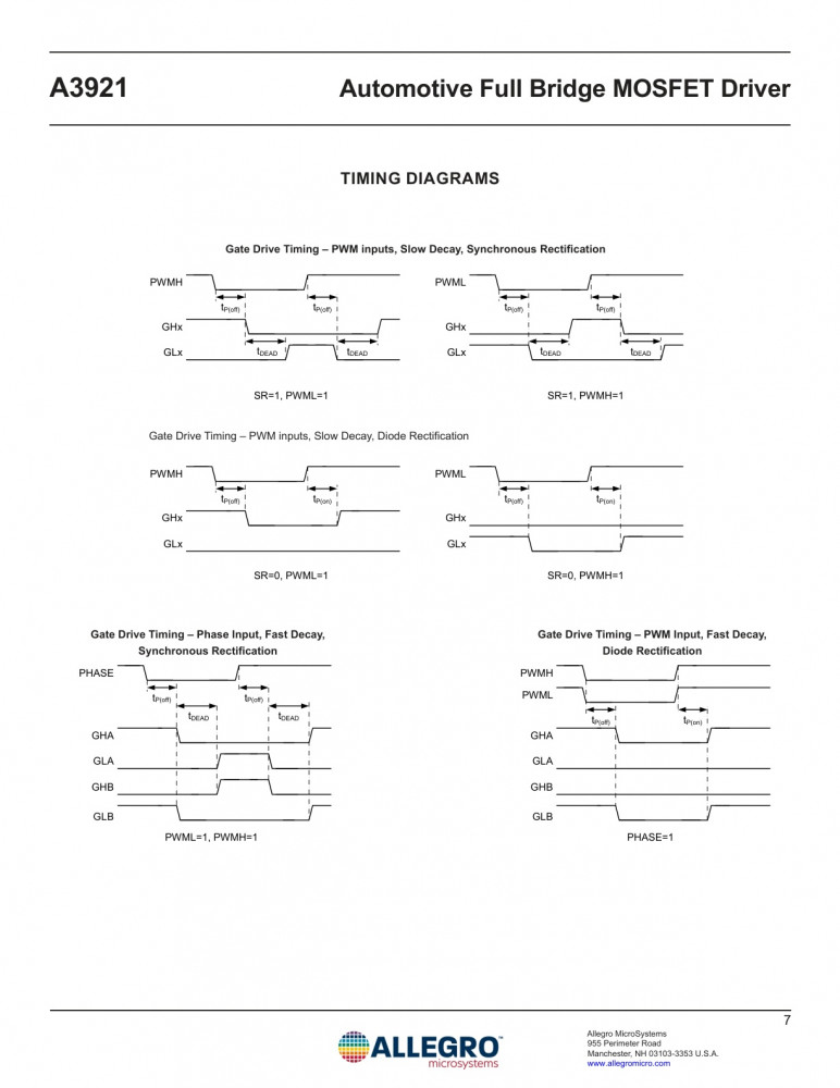 A3921 datasheet page 7