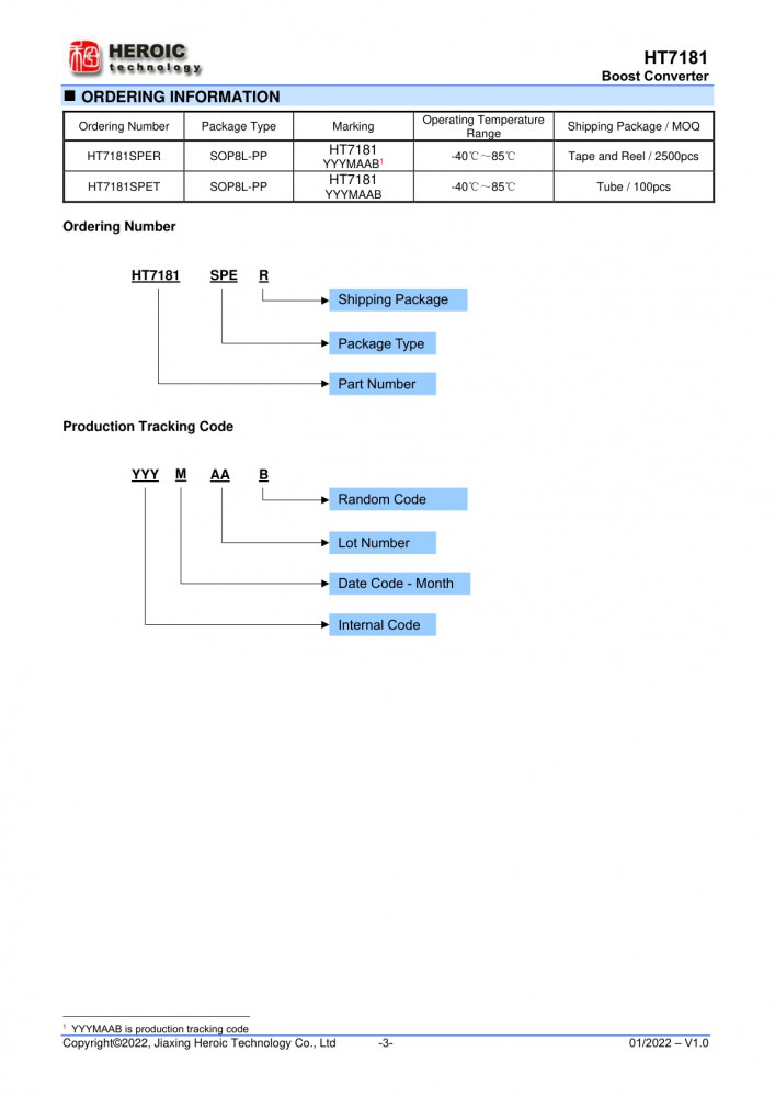 HT7181SPER datasheet page 3