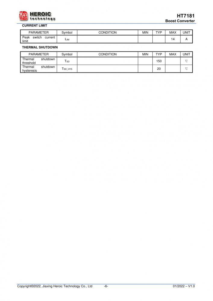 HT7181SPER datasheet page 6