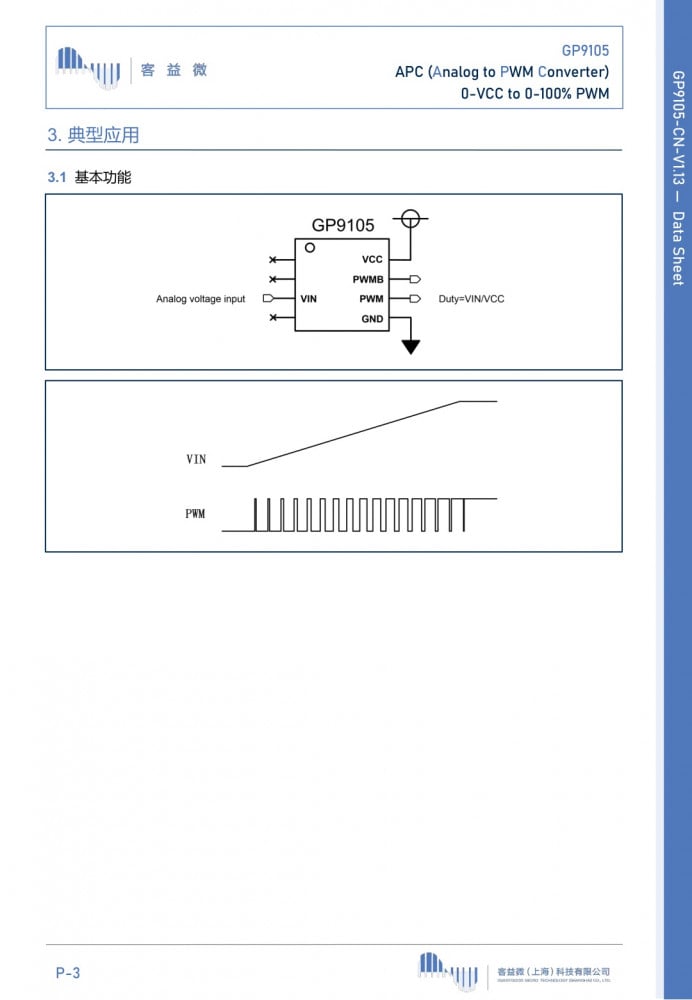 GP9105 datasheet page 3