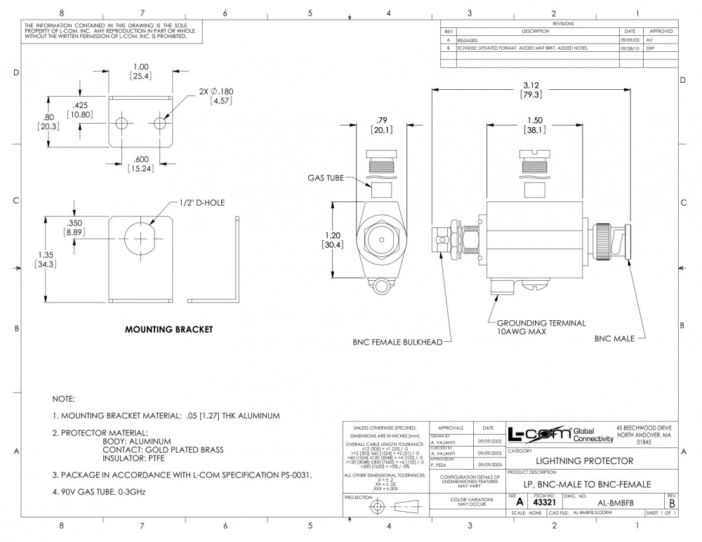 AL-BMBFB-9 technical document page