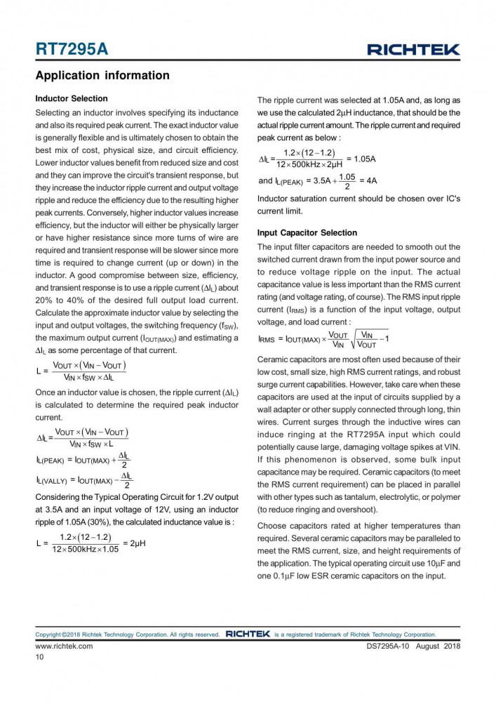 RT7295A datasheet page 10