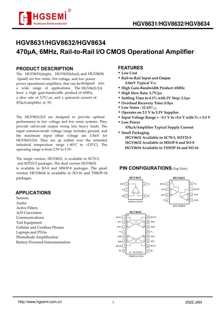 HGV8632 technical document page 1