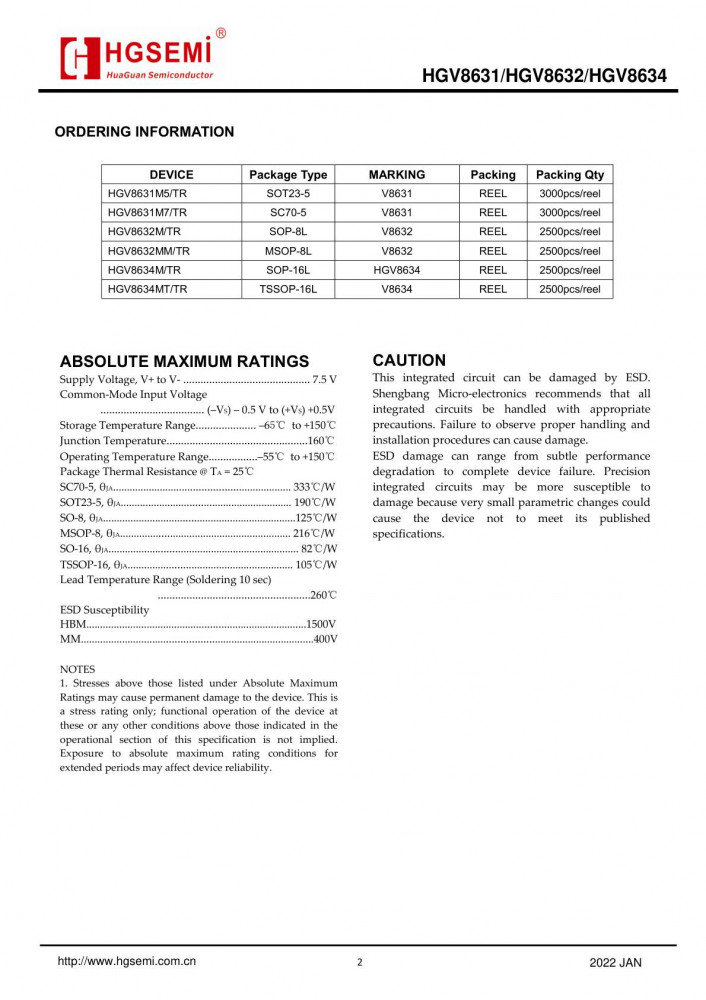 HGV8632 technical document page 2