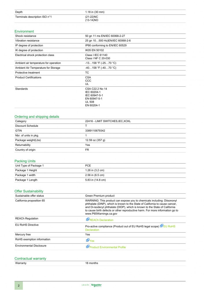 XS518B1MAL2 technical document page 2