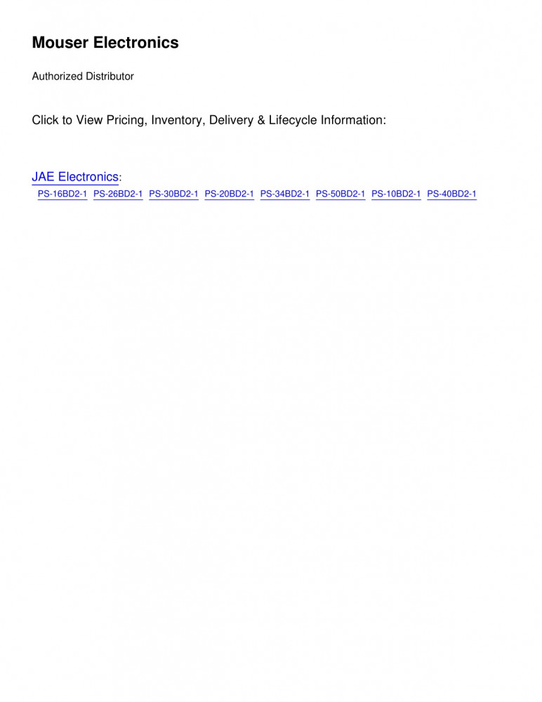 JAE PS-20BD2-1 technical document page 4