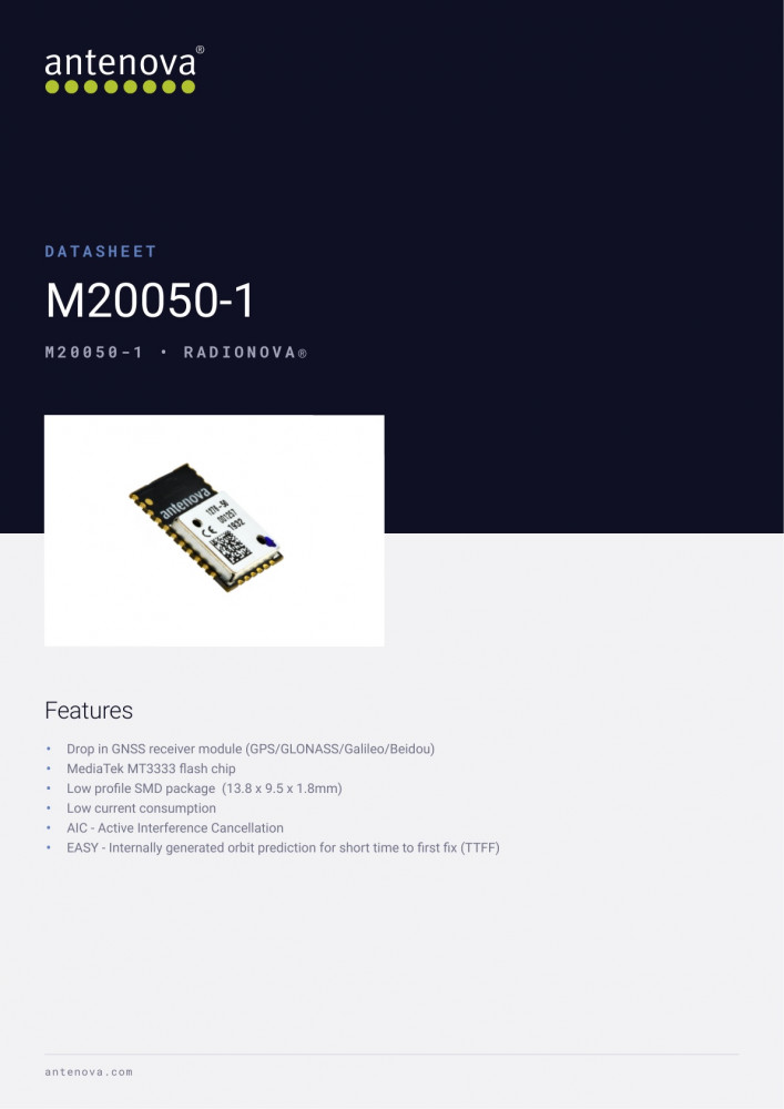 M20050-1 datasheet page 1