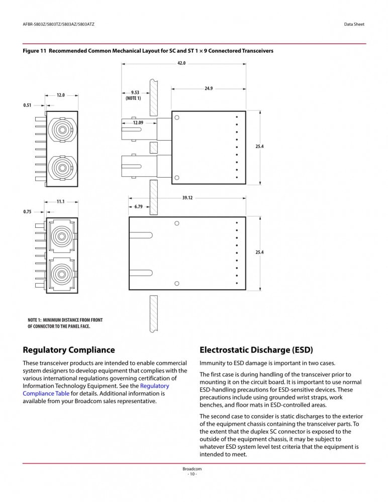 AFBR-5803ATZ datasheet page 10