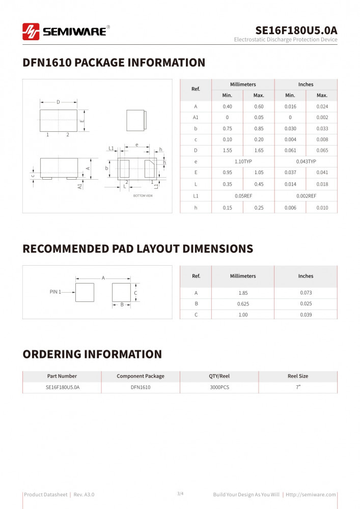 SE16F180U5.0A datasheet page 3