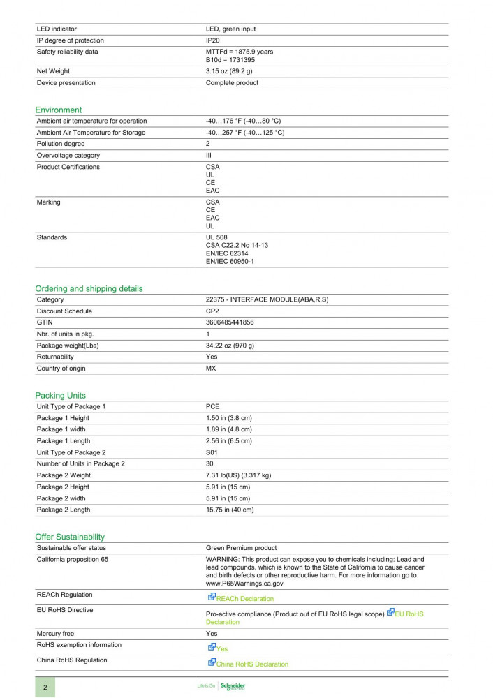 SSP1A125BD technical document page 2