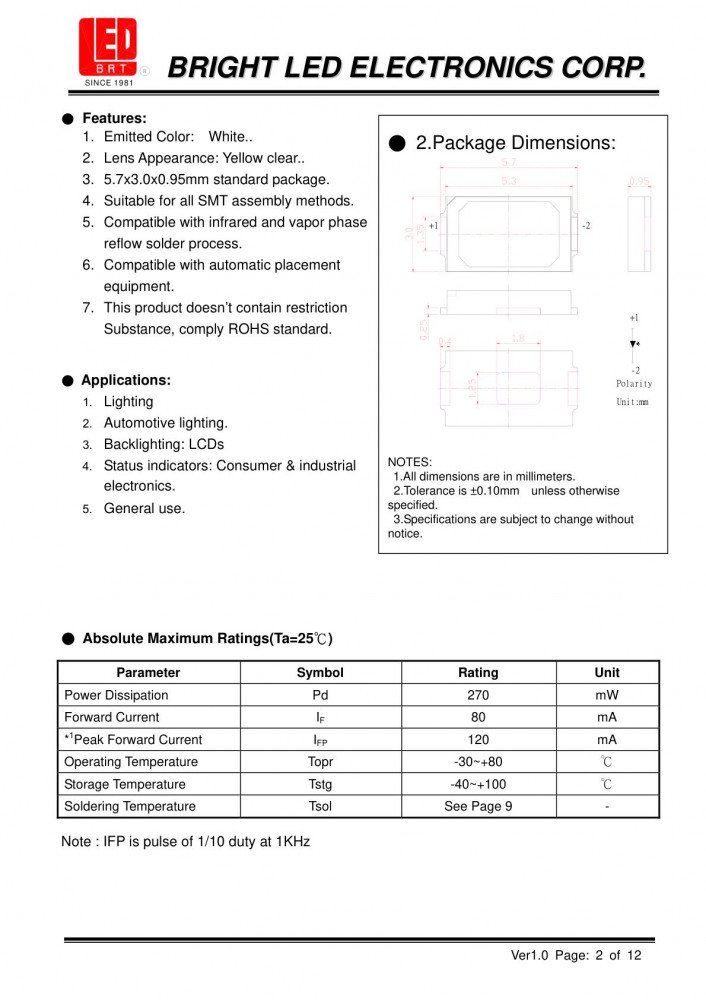 BL-5630W66 technical document page 1
