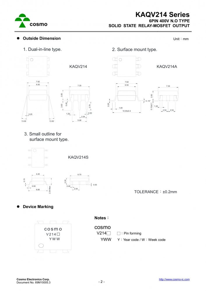 KAQV214A datasheet page 2