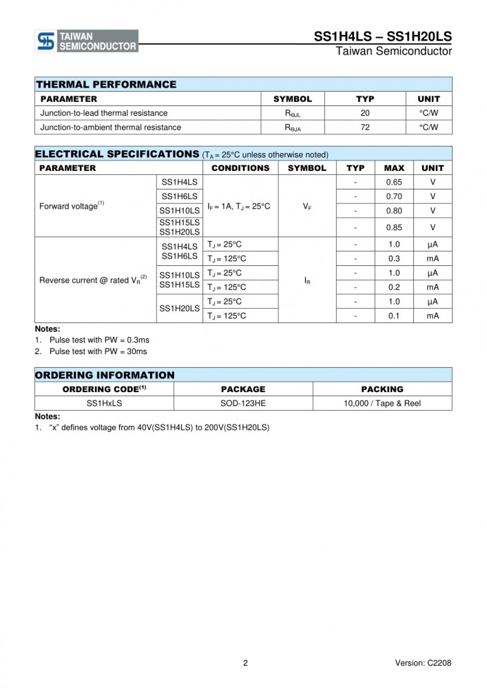 SS1H6LS technical document page 2