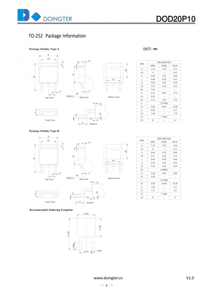 DOD20P10 datasheet page 4