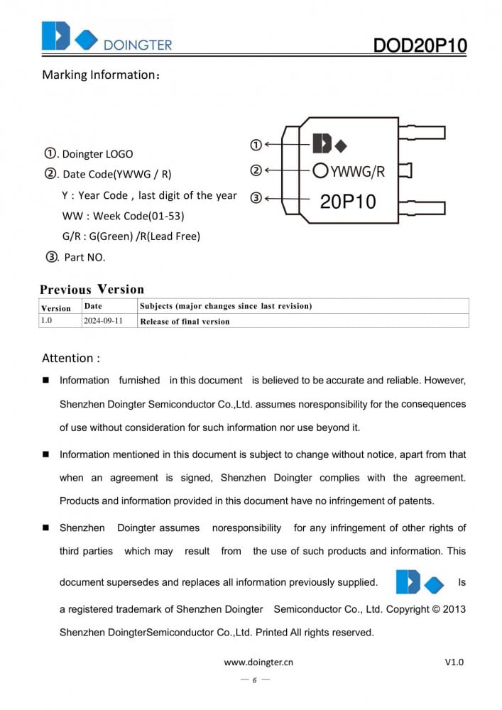DOD20P10 datasheet page 6
