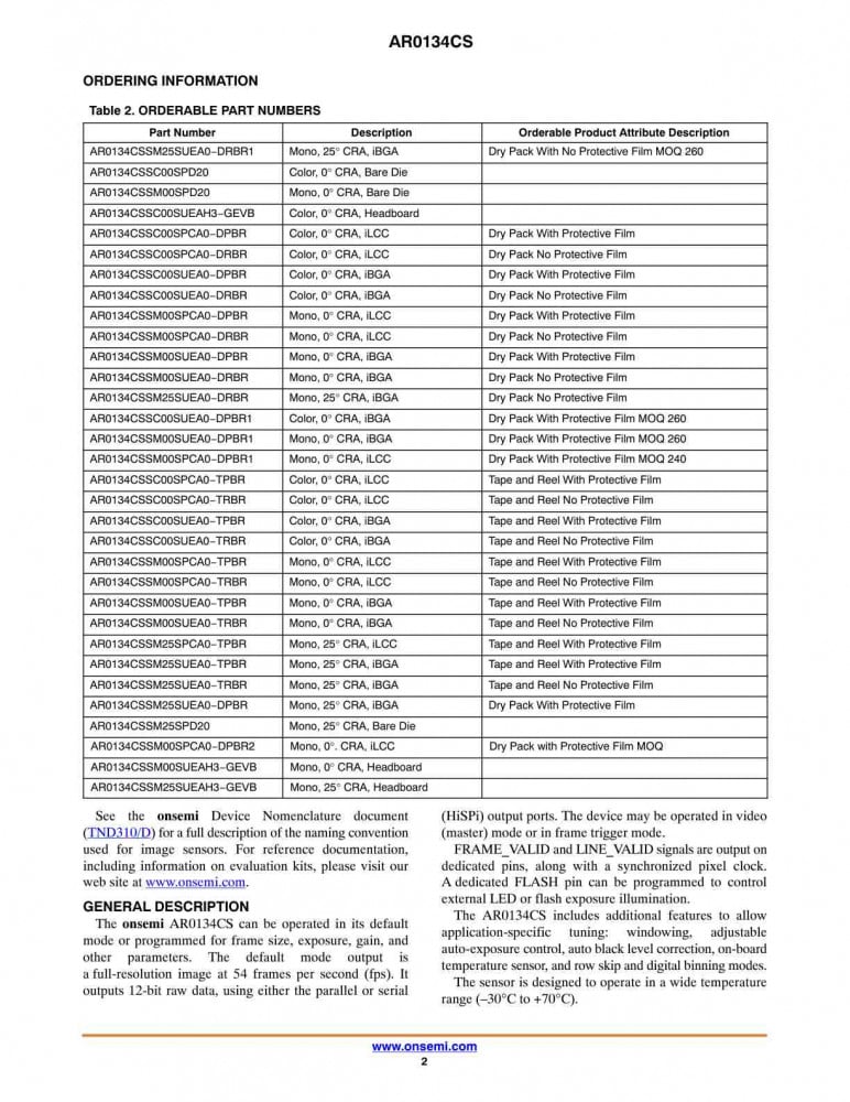 AR0134CS document page 2