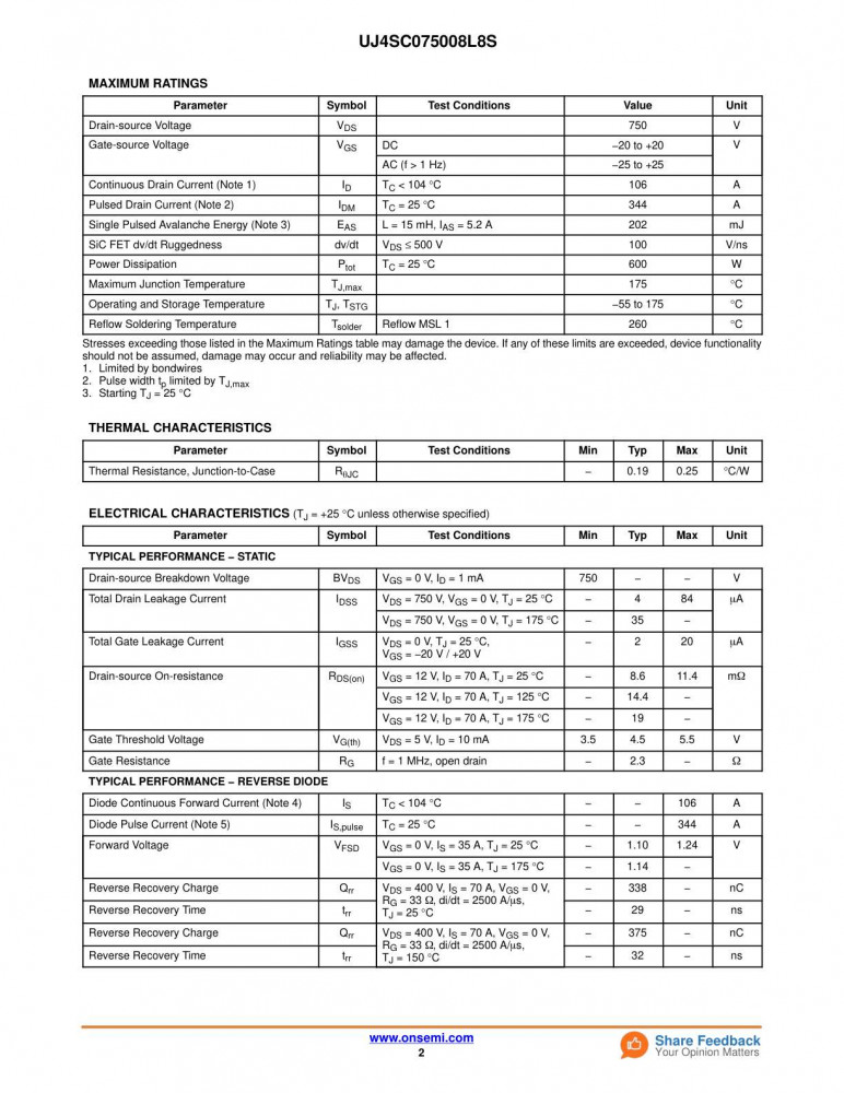 UJ4SC075008L8S technical document, page 2