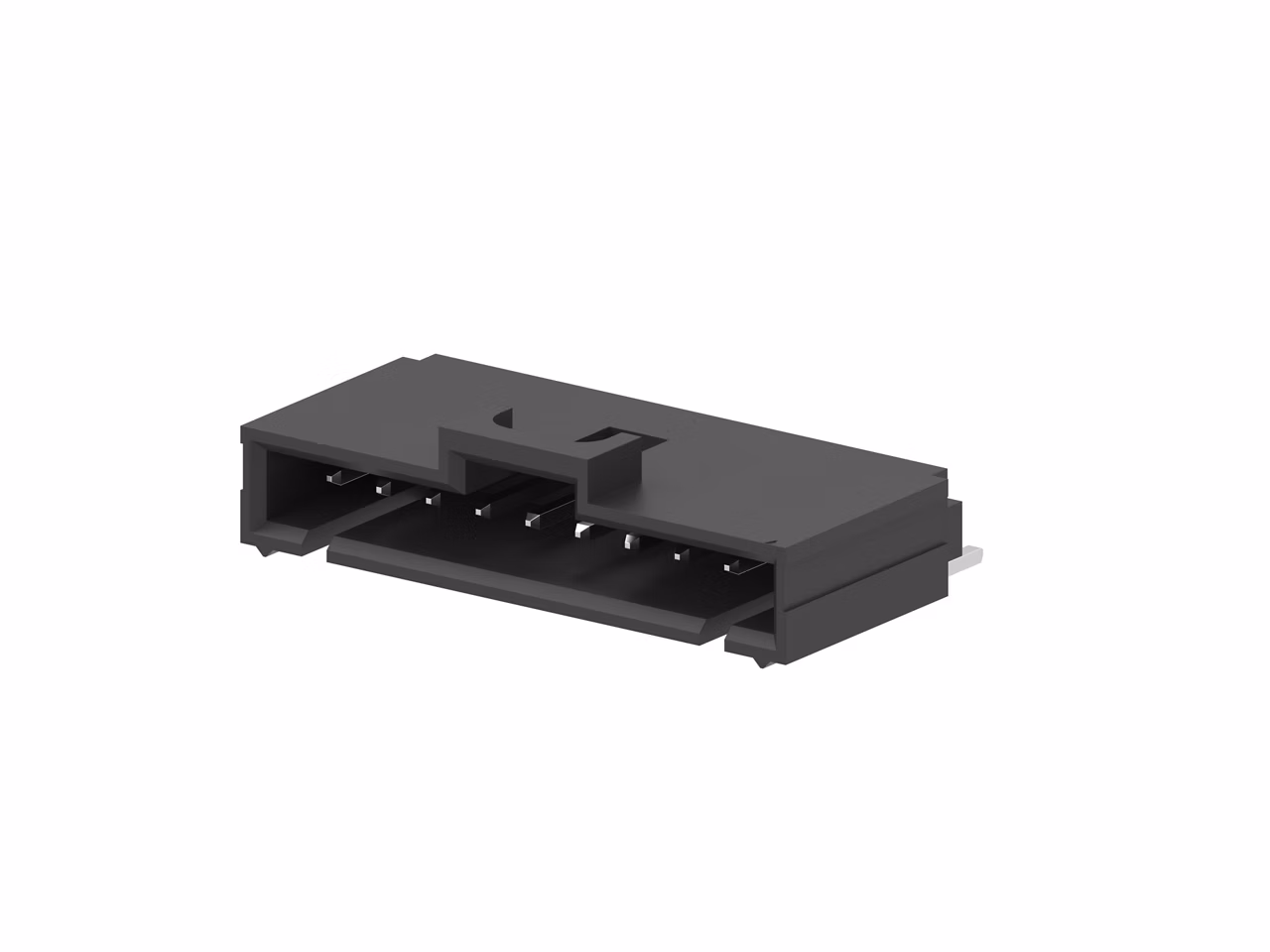 2.54mm Pitch SL Header, Single Row, Right-Angle, LCP, Shrouded, Surface Mount, with Pegs, Matte Tin (Sn) Plating, 10 Circuits, Tube