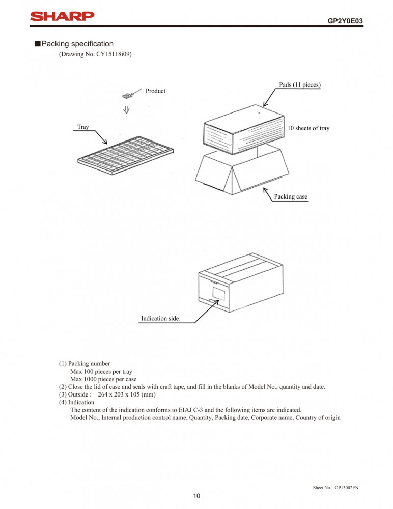 GP2Y0E03 datasheet page 10