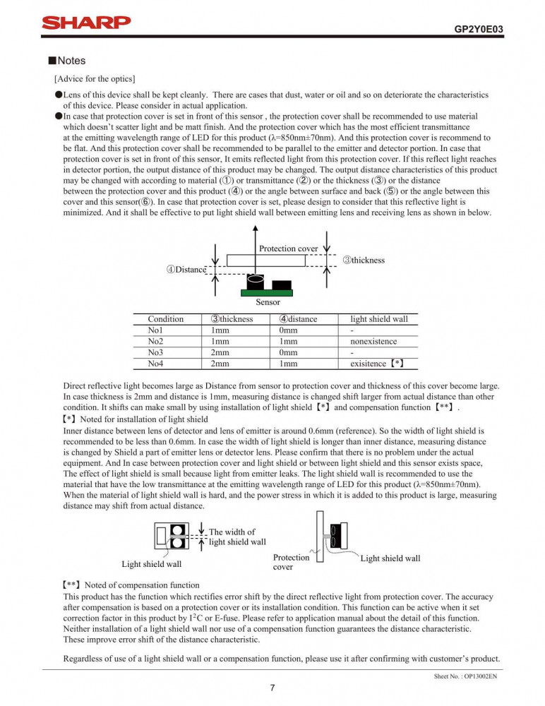 GP2Y0E03 datasheet page 7
