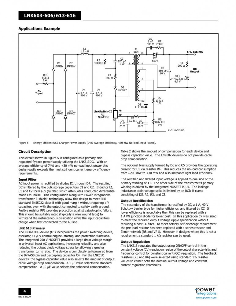 LNK604DG technical document page 4