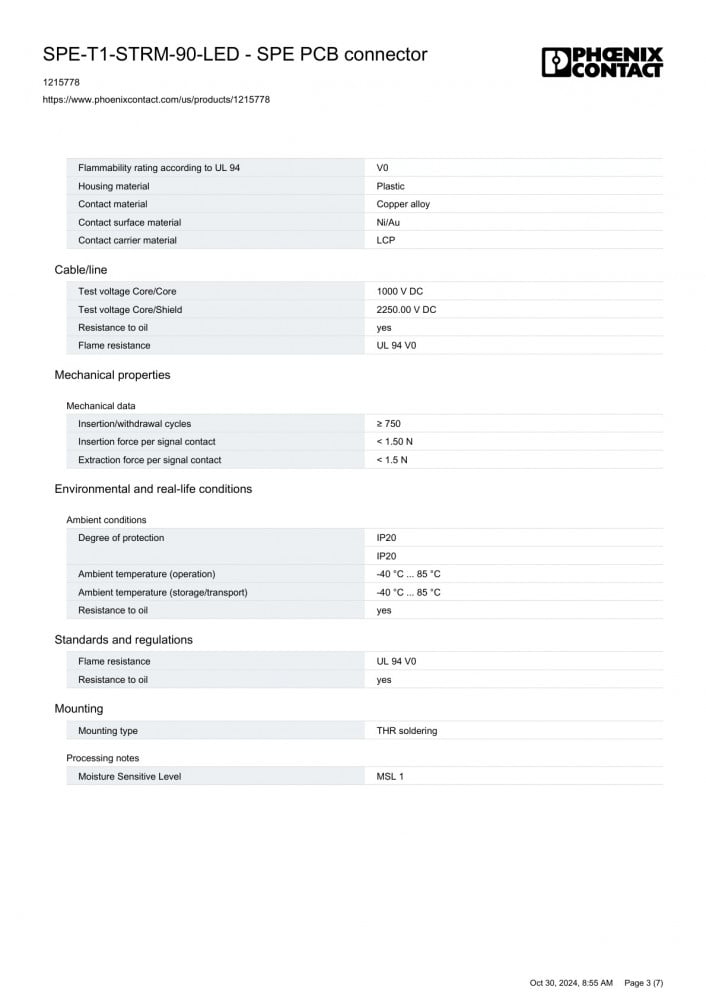 Phoenix Contact 1215778 technical document page 3