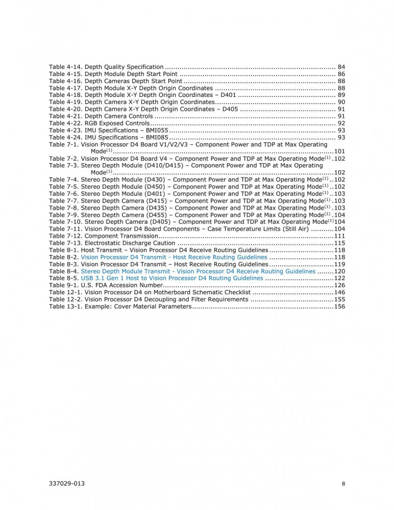 Intel RealSense D400 Series datasheet page 8