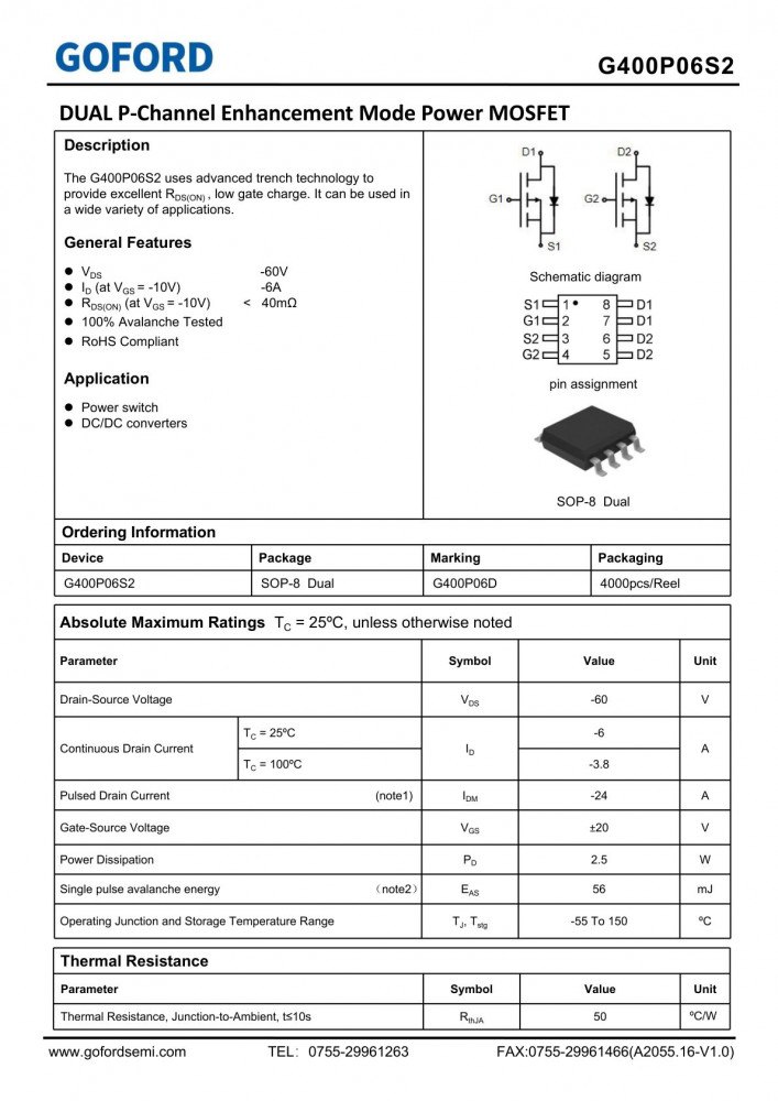 G400P06S2 datasheet page 1