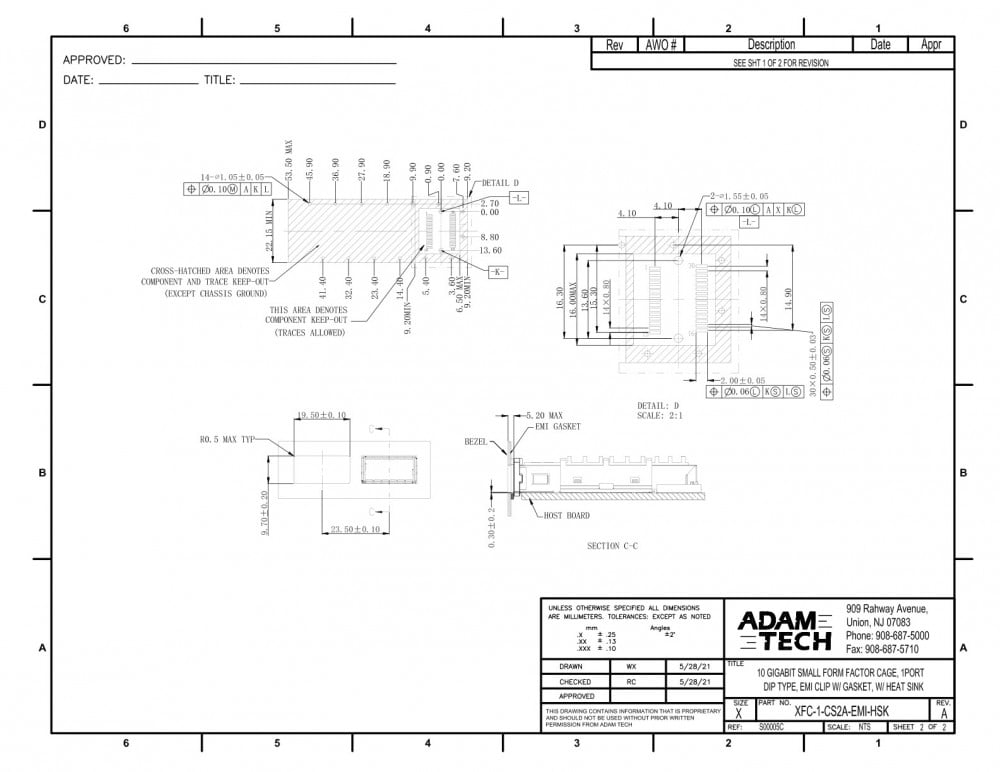 XFC-1-CS2A-EMI-HSK technical drawing page 2