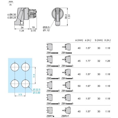 Schneider ZB4BJ294 Configurable Switch Body for sale