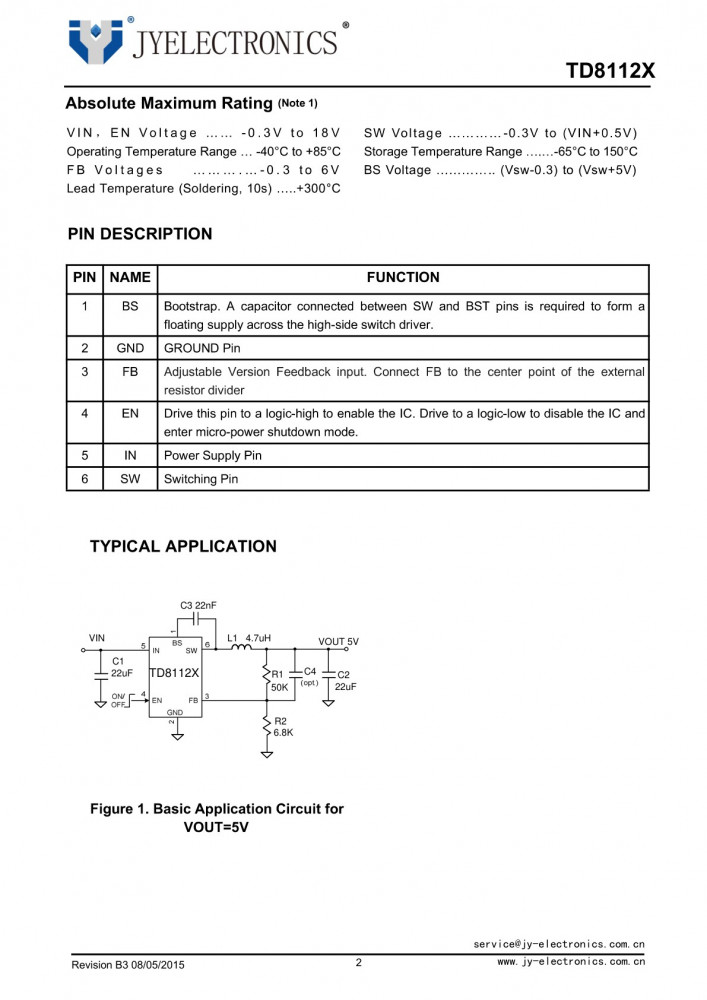 TD8112X datasheet page 2
