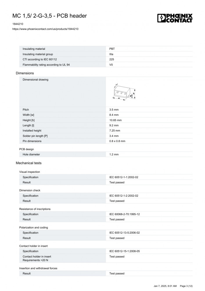 Phoenix Contact 1844210 technical document page 3