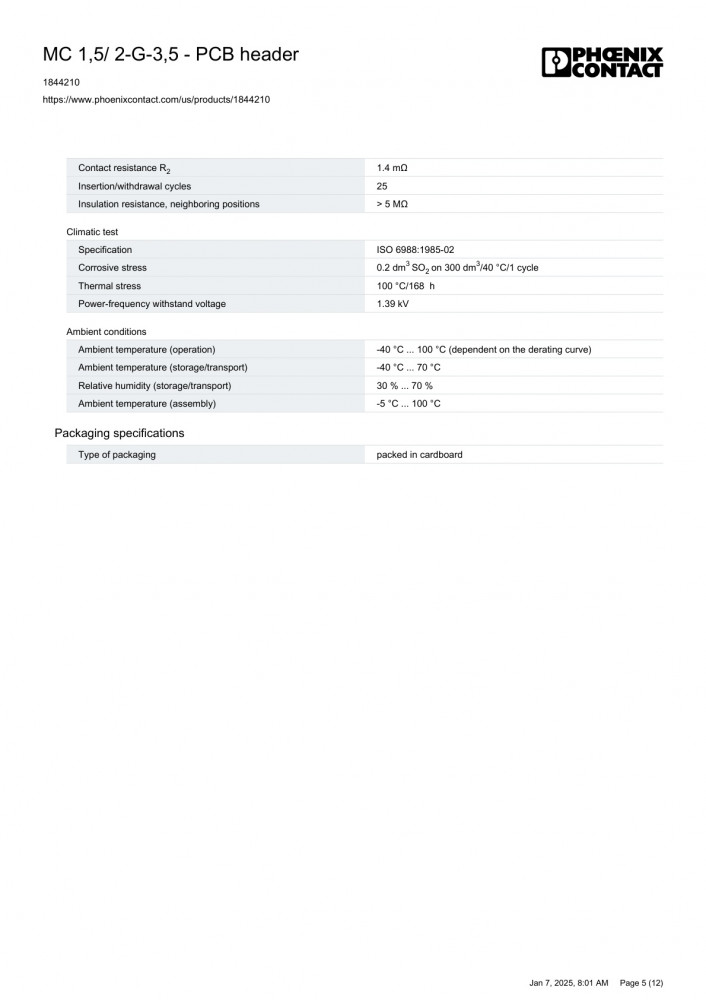 Phoenix Contact 1844210 technical document page 5