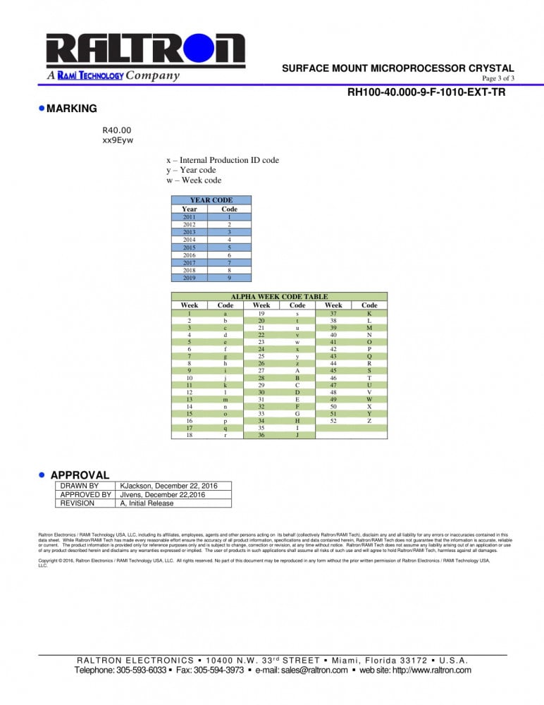 RH100 specification document page 3
