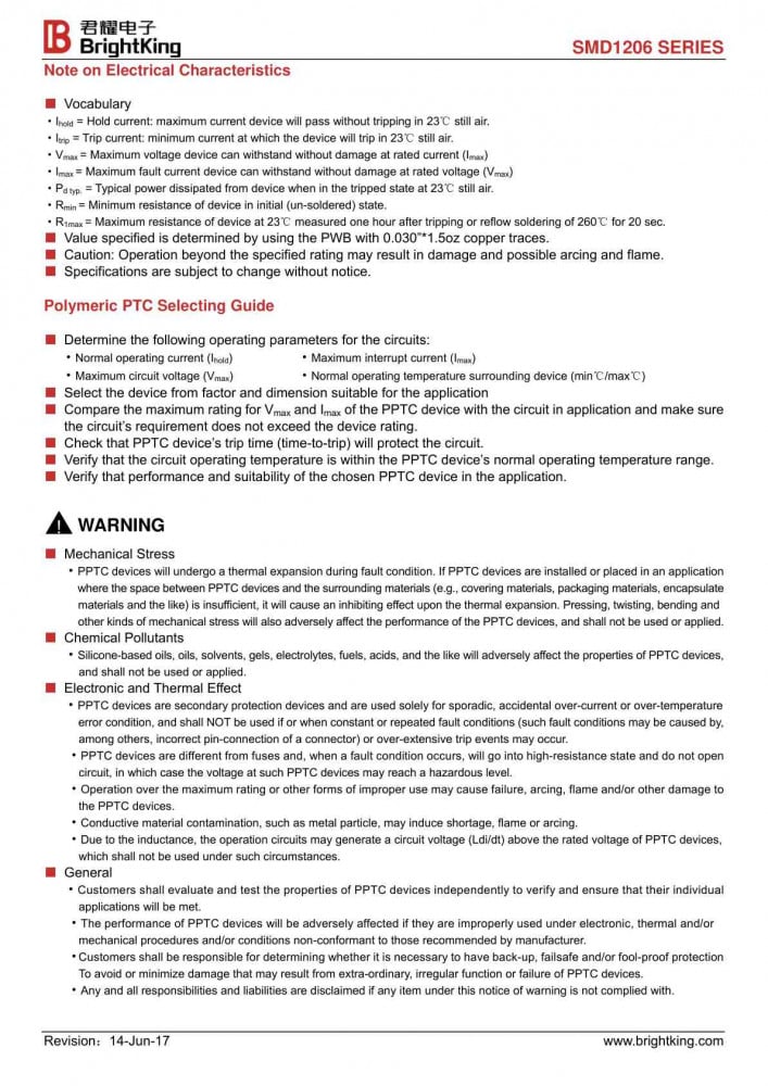 SMD1206B150TFT datasheet page 2