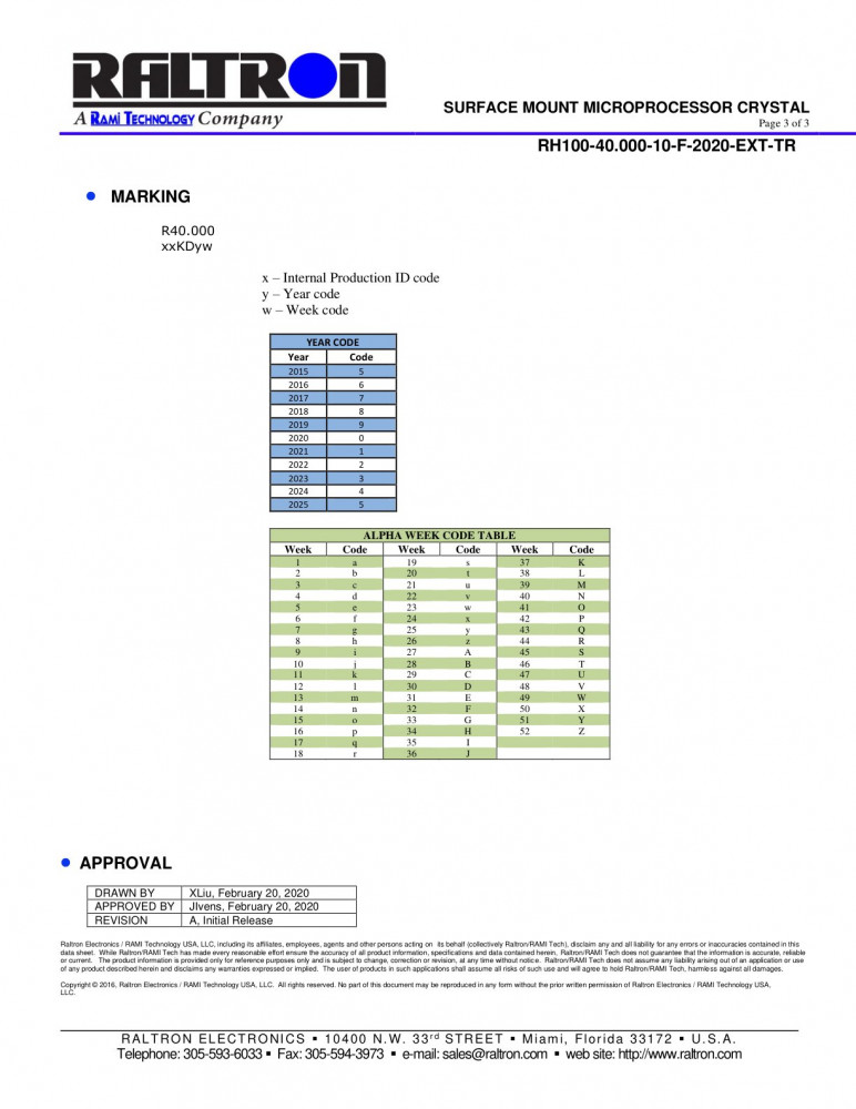 RH100 product documentation page 3