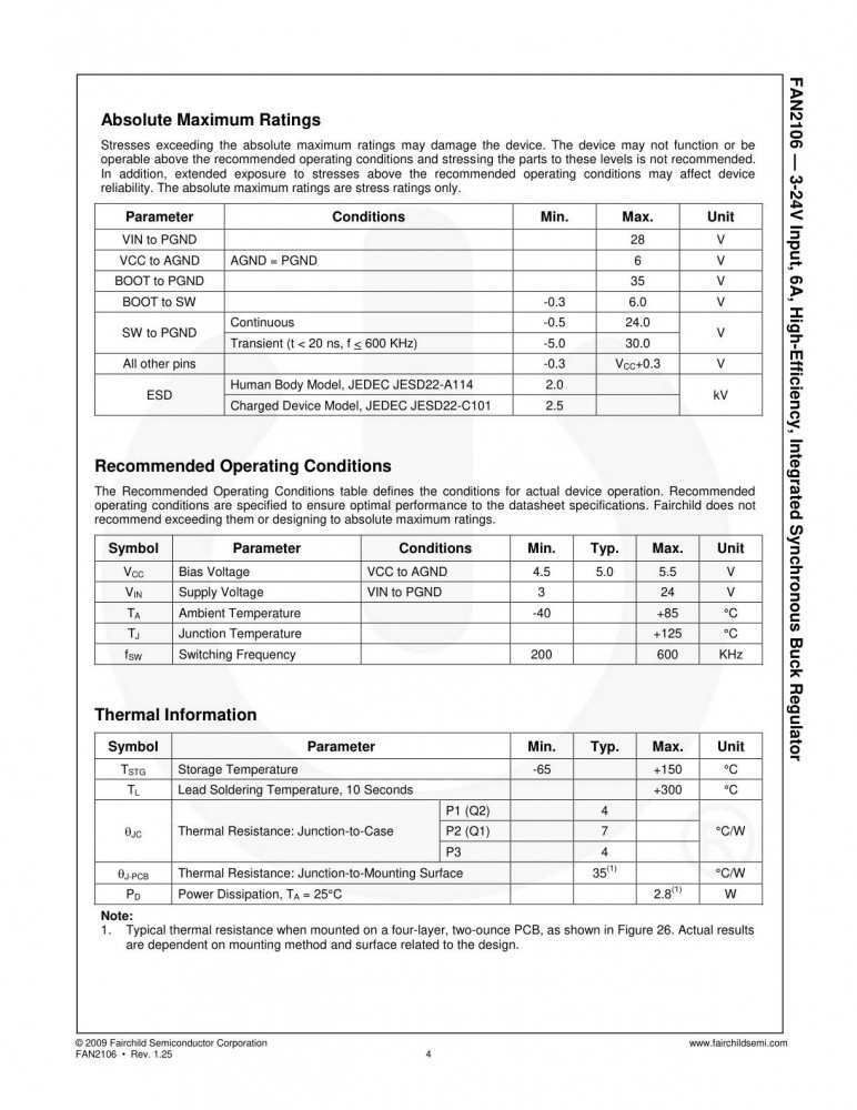 FAN2106 datasheet page 5
