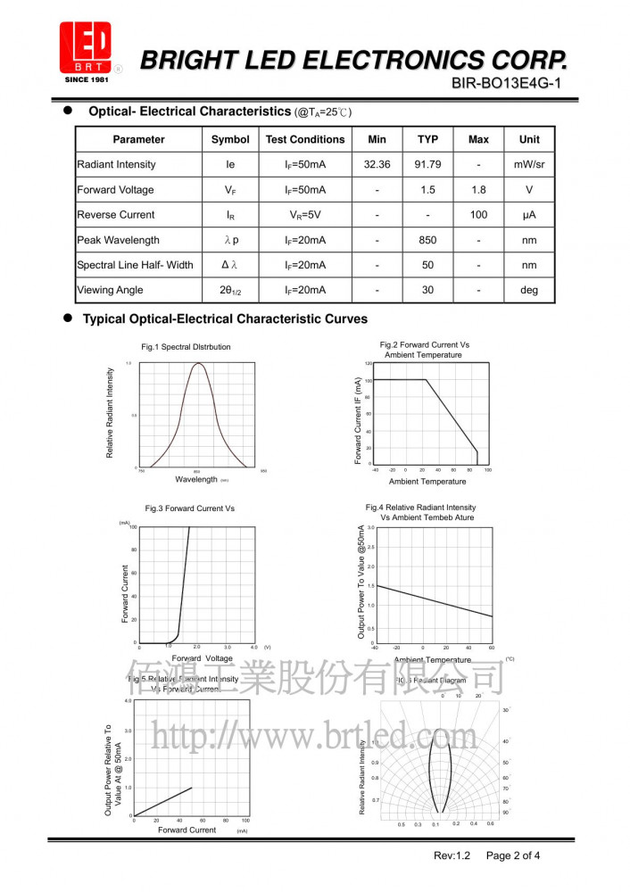 BIR-BO13E4G-1 datasheet page 2