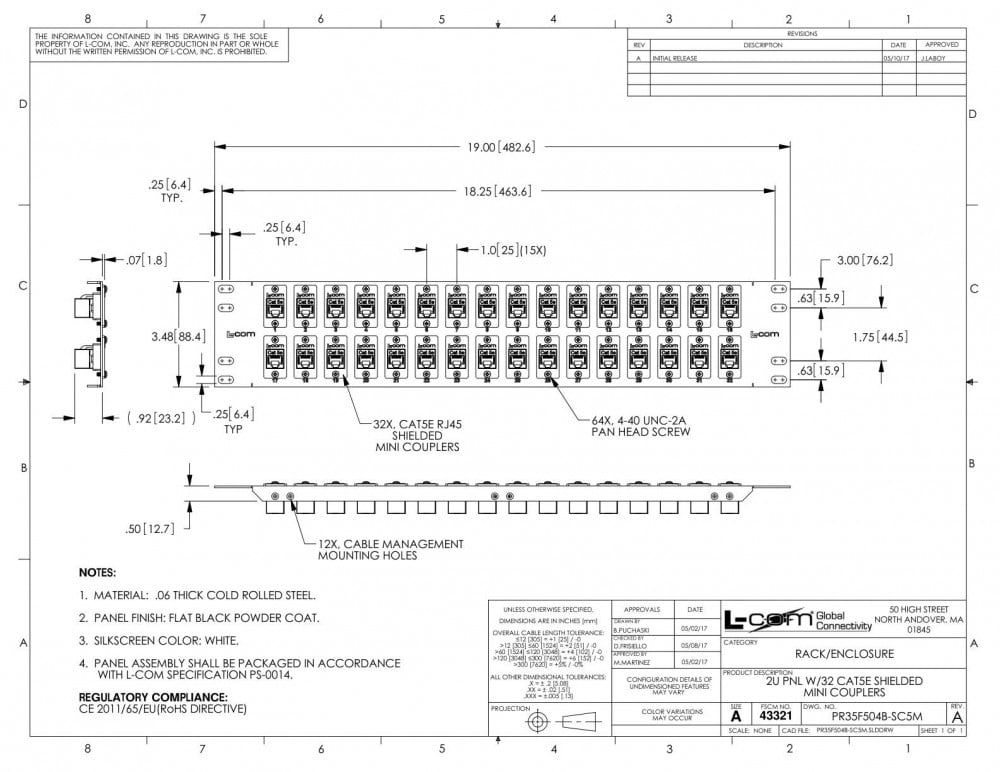 L-com PR35F504B-SC5M technical document preview