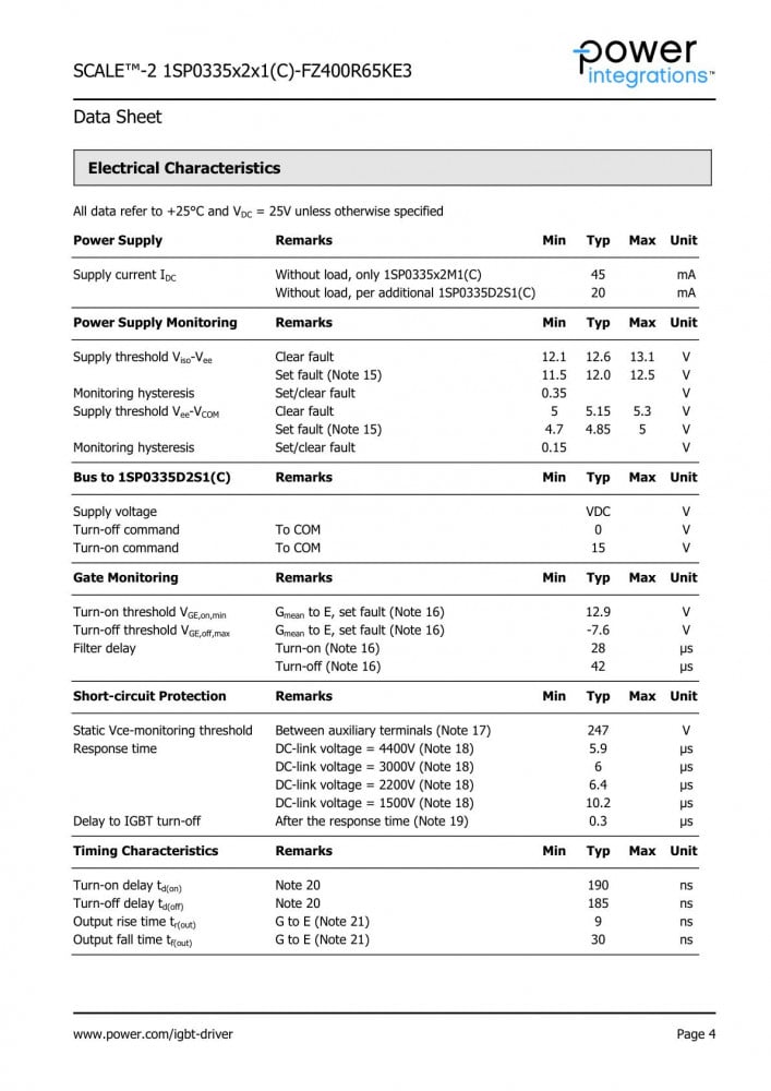 1SP0335V2M1C-FZ400R65KE3 datasheet page 4