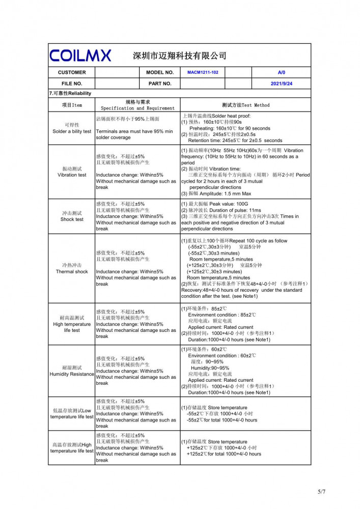 MACM1211-102 specification page 5