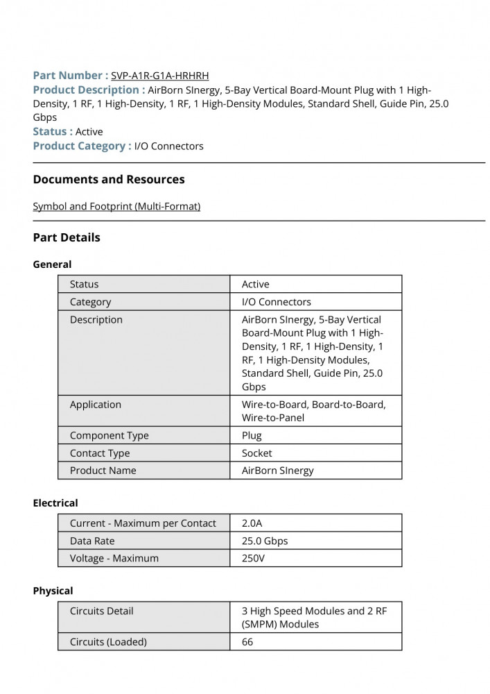 SVP-A1R-G1A-HRHRH technical document page 1